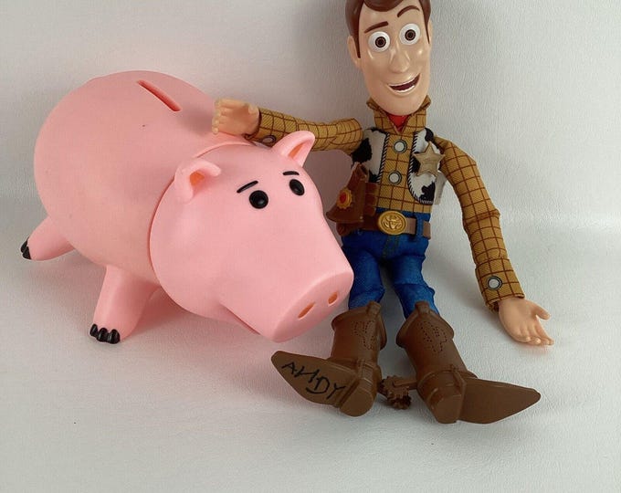 Disney Toy Story Movie Pull String Talking Woody Figure Doll Hamm Piggy ...