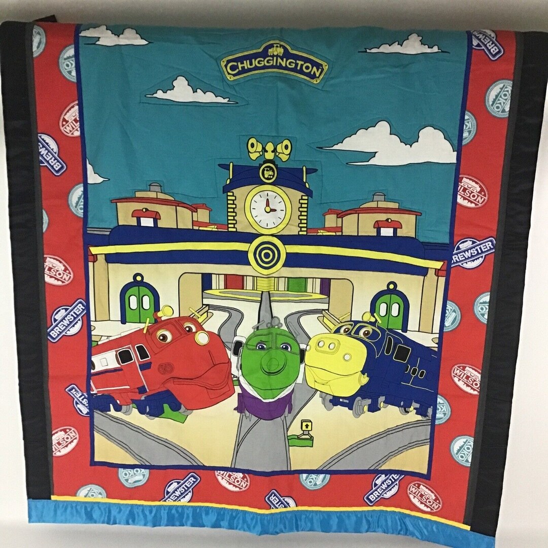 Chuggington Blanket Quilt 37x45 Brewster Wilson Koko Train Toddler Kids ...