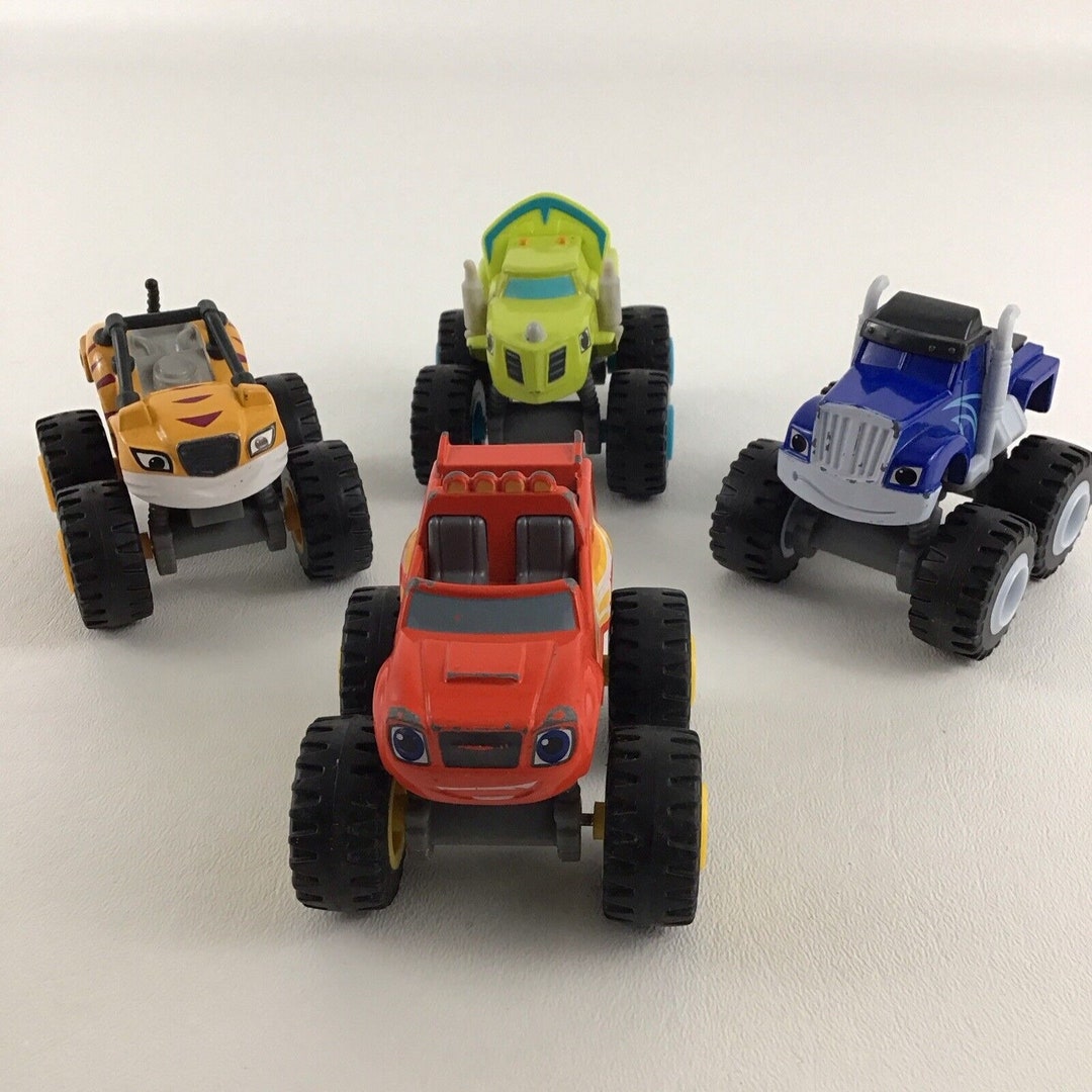 Blaze and the Monster Machines Diecast Figure Lot Stripes Crusher Zeg ...