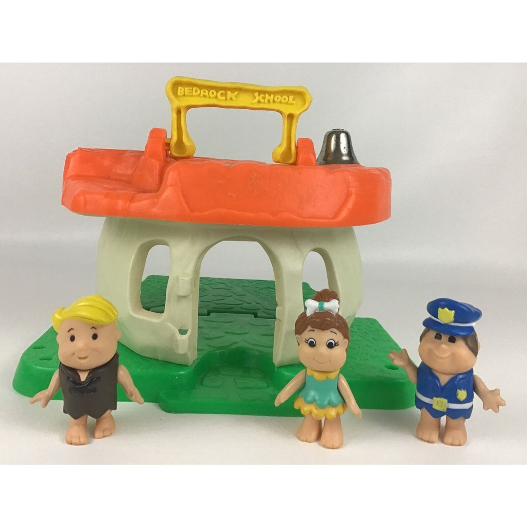 The Flintstones Bedrock School Elementary Playset W 3 Figures Lot ...