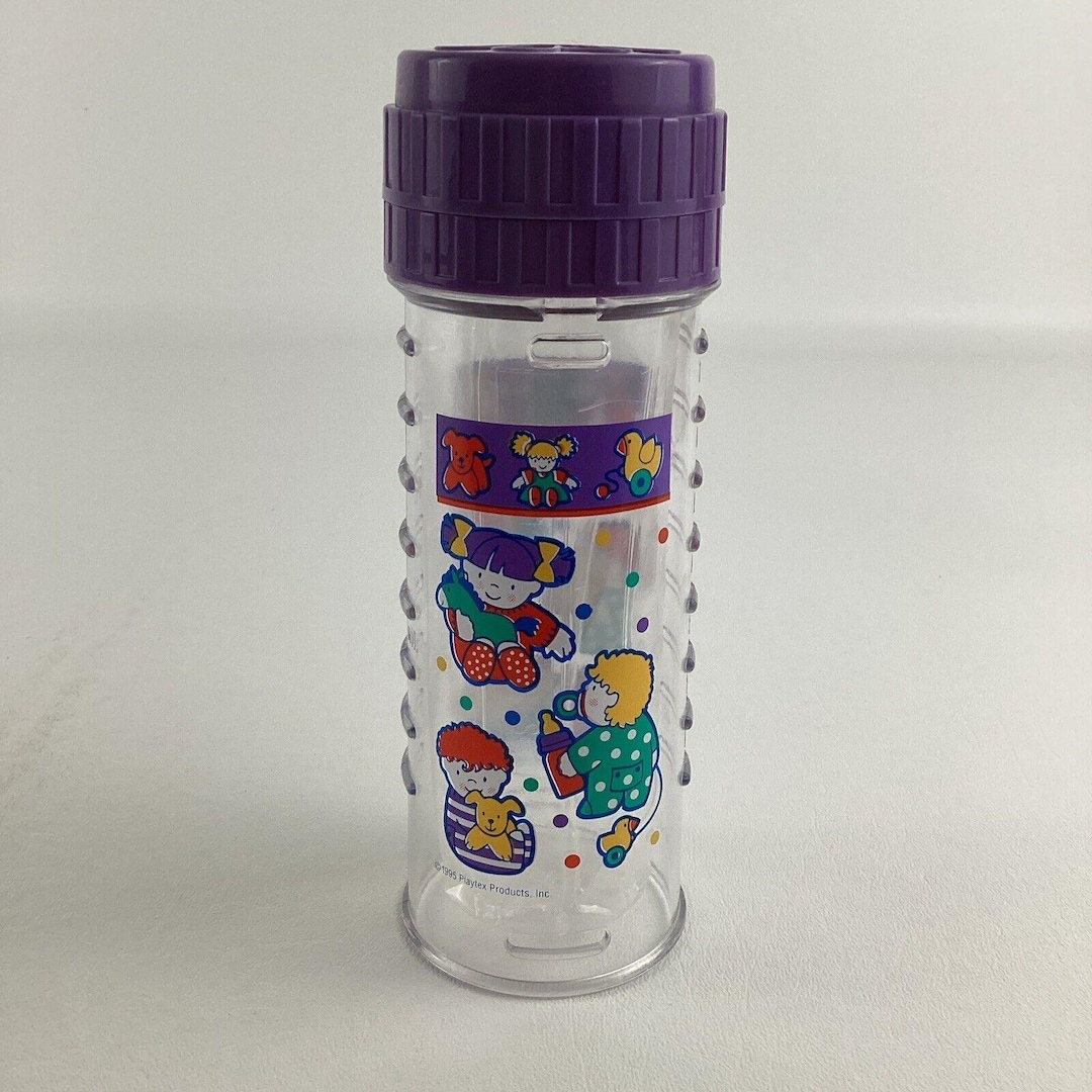 Playtex Baby Bottle Drop in Liner Purple Cap 8 Ounce Infant Feeding ...