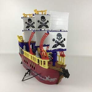 Imaginext Pirate Raider Deluxe Pirate Ship Boat W Accessories Building ...