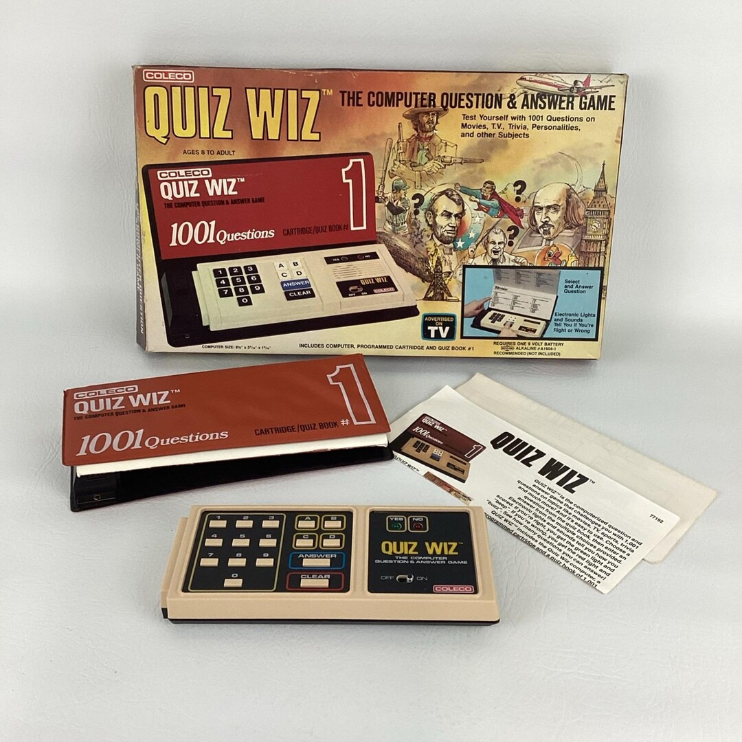 Coleco Quiz Whiz Computer Question Answer Electronic Game Vintage 1980 ...