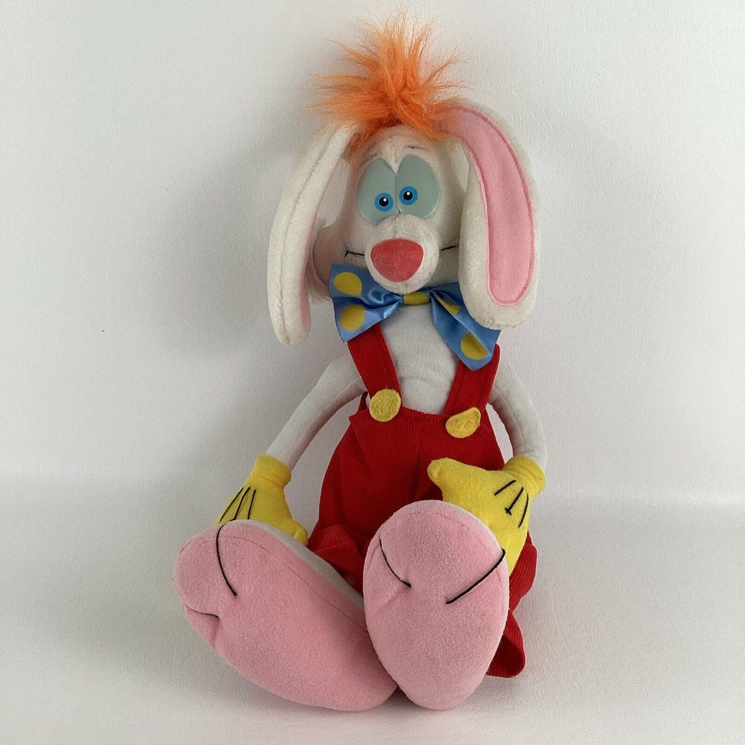 Playskool Who Framed Roger Rabbit 18 Plush Stuffed Animal Toy Vintage ...