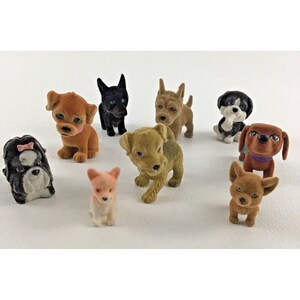 Barbie Pets Collectible Figures Fuzzy Flocked Puppy Dog Dogs Mattel Toy ...