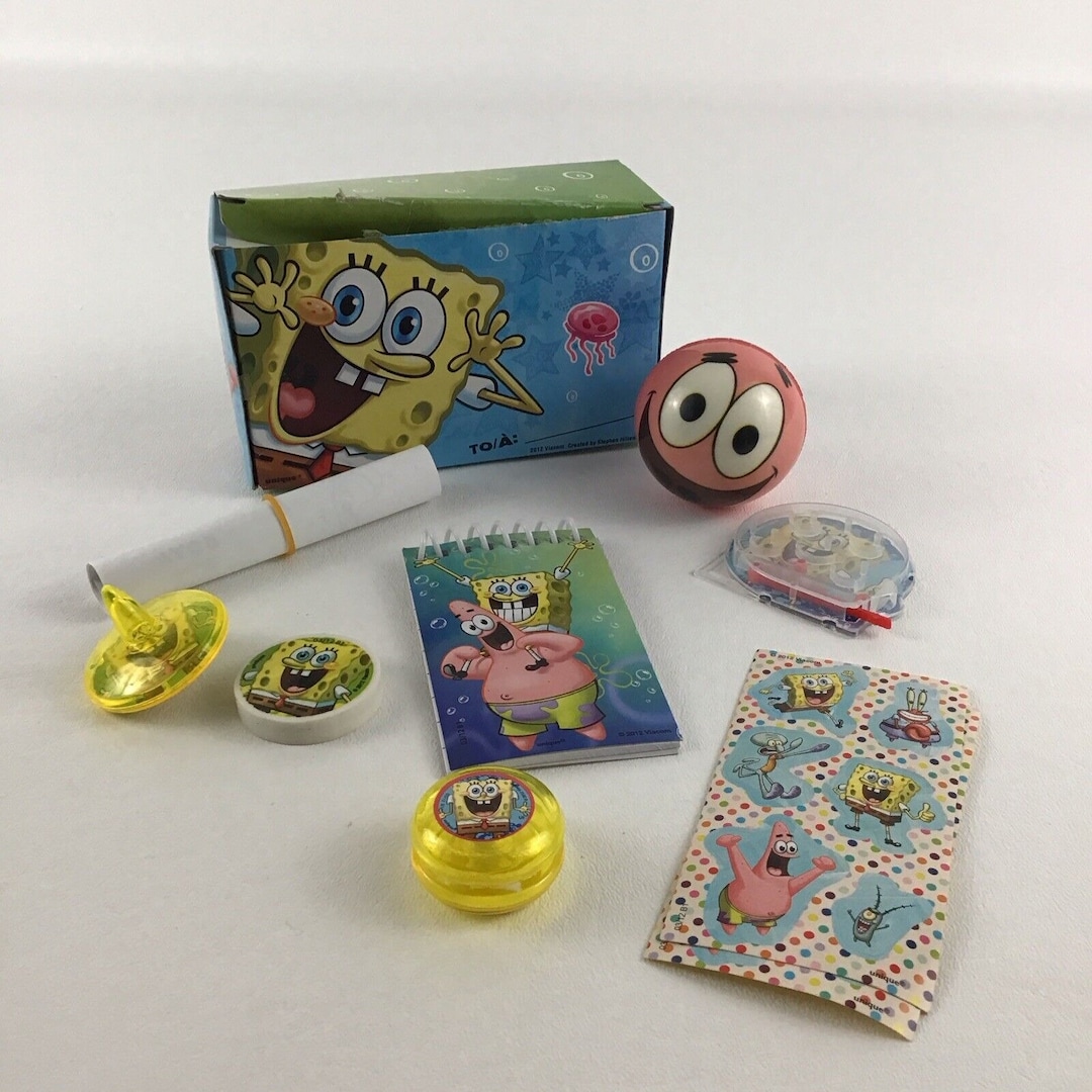 Spongebob Squarepants Gift Pack Notepad Bouncy Ball Yoyo Top Easter Toy ...