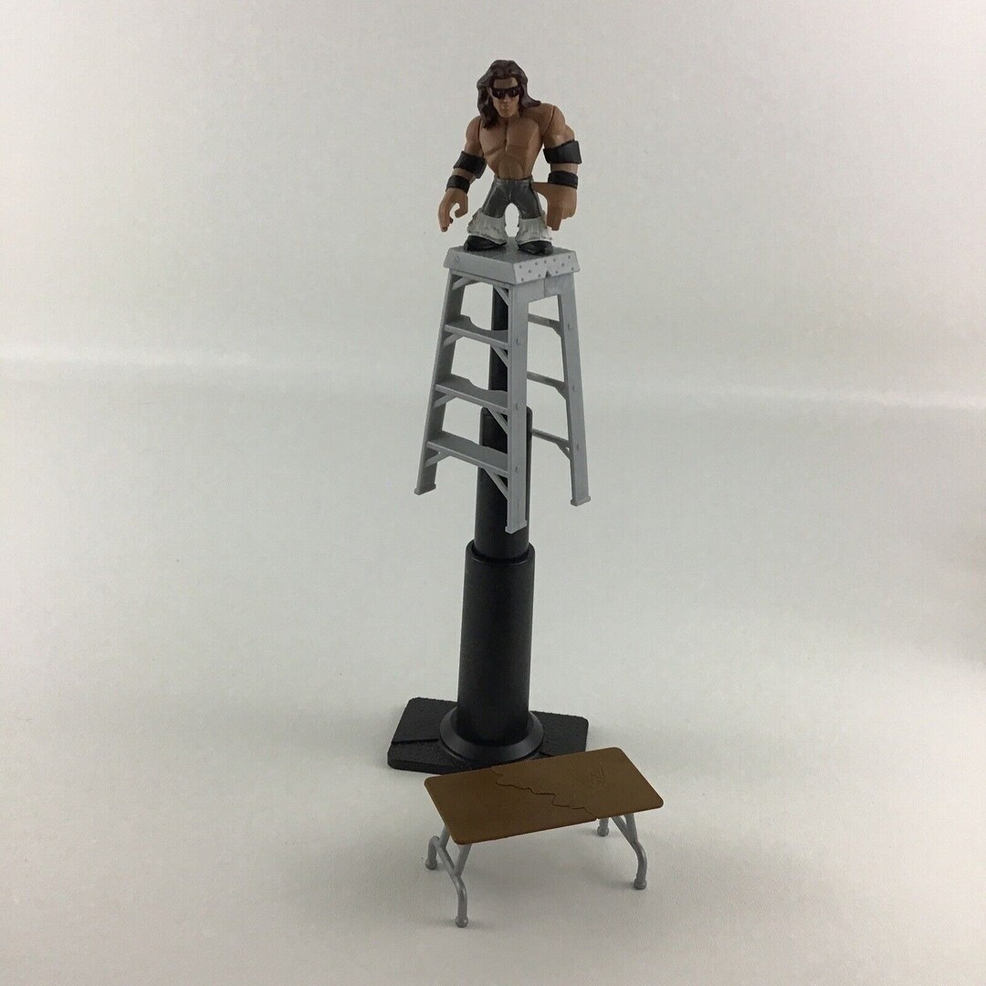 WWE Rumblers Playset Ladder Match Morrison Mini Action Figures Mattel ...