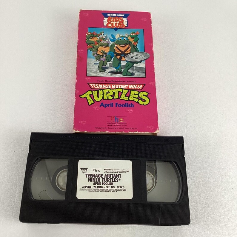 Teenage Mutant Ninja Turtles VHS Tape April Foolish Burger King Vintage ...