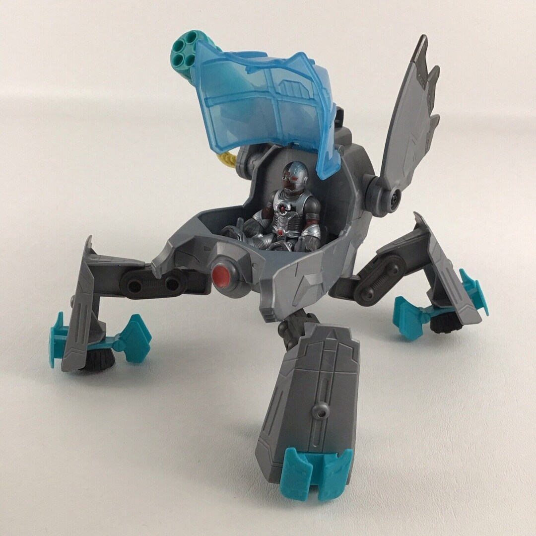 DC Comics Imaginext Cyborg Mech Vehicle Robot Action Figure Toy Fisher ...
