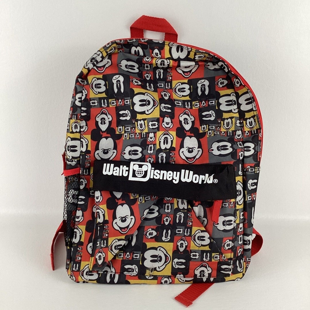 Walt Disney World Mickey Mouse Backpack Book Bag Theme Park Souvenir ...