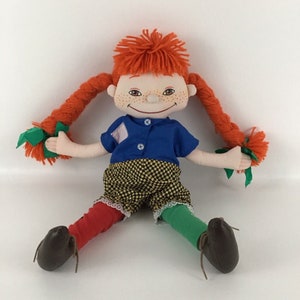 Pippi Longstocking 18 Plush Stuffed Doll Toy Vintage 1988 80s Toys - Etsy