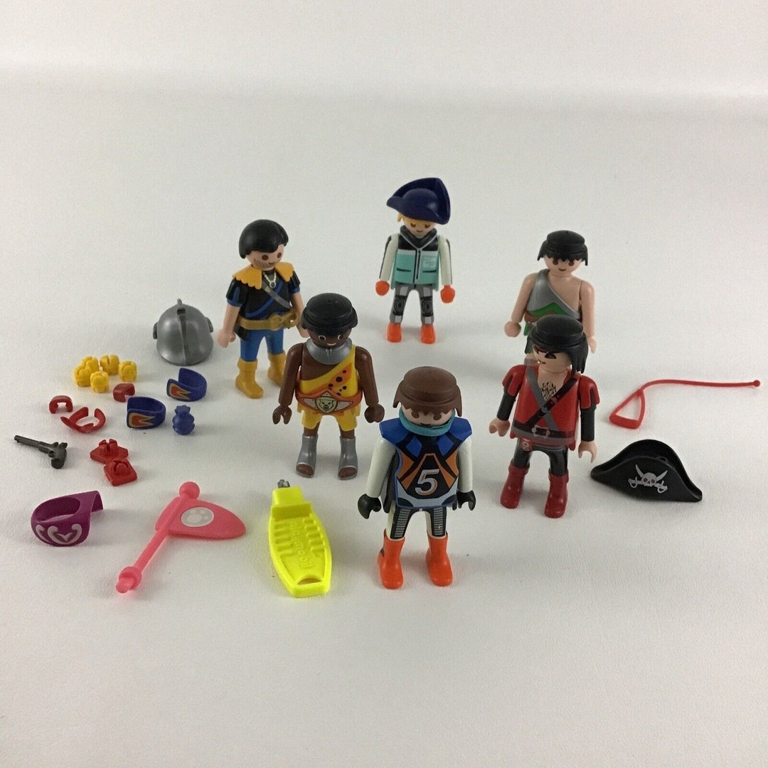 Playmobil Replacement 6pc Figure Lot Accessories Caveman Pirate ...