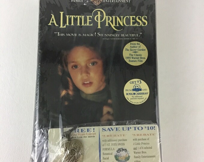 A Little Princess VHS Tape Genuine Brass Locket Necklace Vintage 1995 ...
