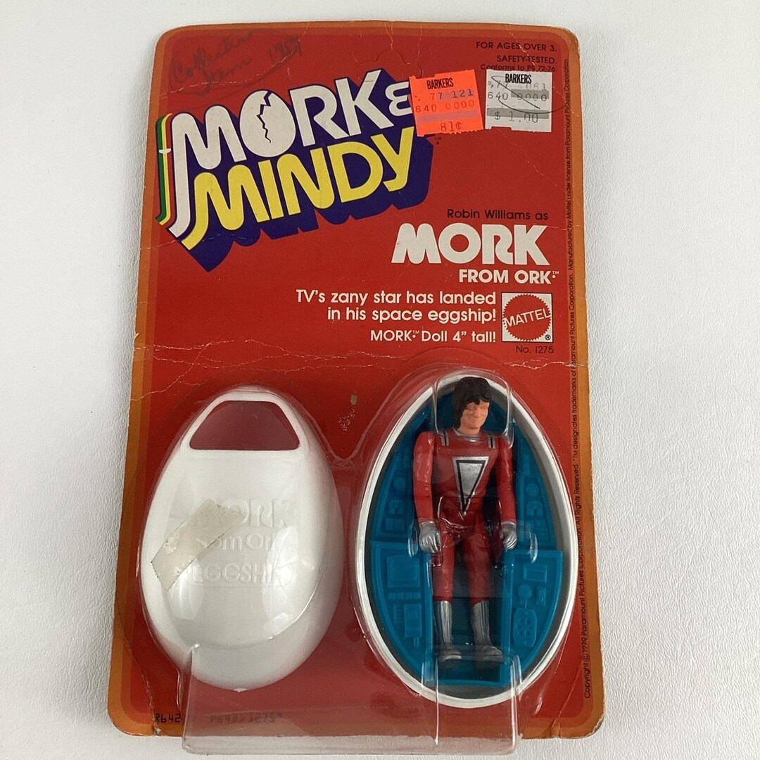 Mork & Mindy Robin Williams Mork From Ork Action Figure Toy Eggship ...