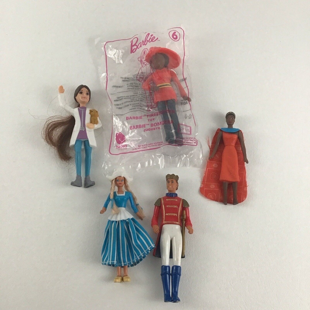 Barbie Mcdonald's Career Doll Figures 5pc Lot Firefighter Doctor ...