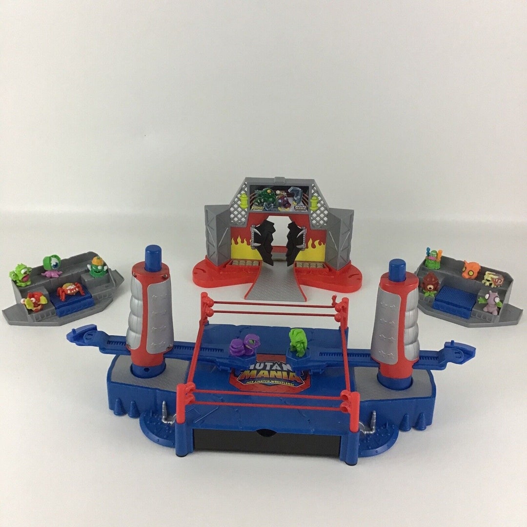 Mutant Mania Rampage Arena Wrestling Ring Playset Mini Action Figures ...