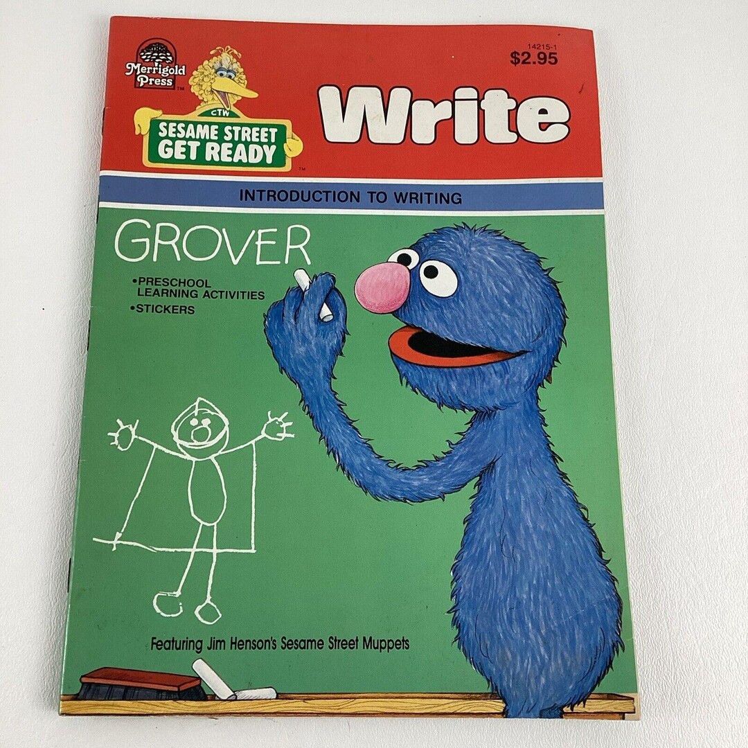 Sesame Street Get Ready Write Workbook Grover Intro to Writing ...