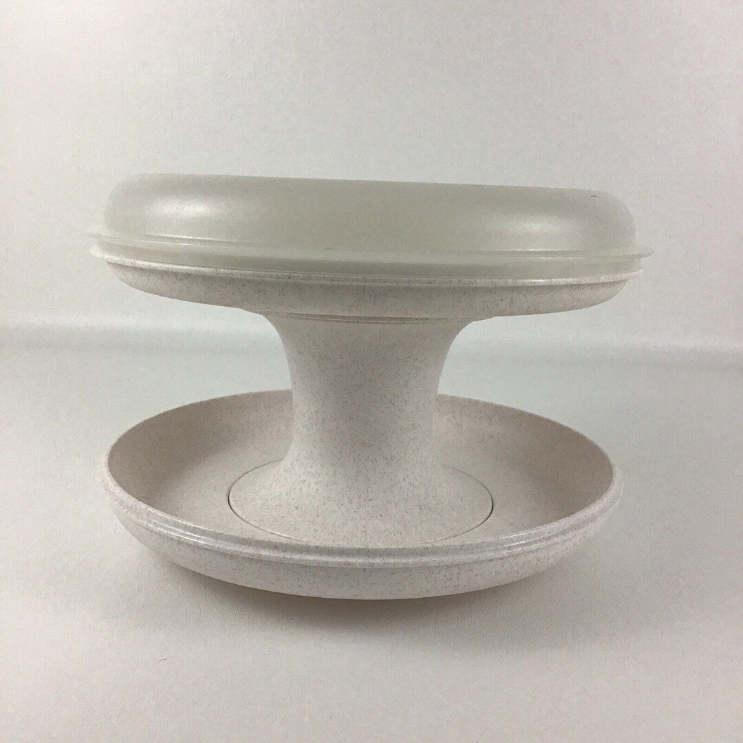 Tupperware 2 Tier Display Stand Server Pedestal Cupcake Server With Lid ...
