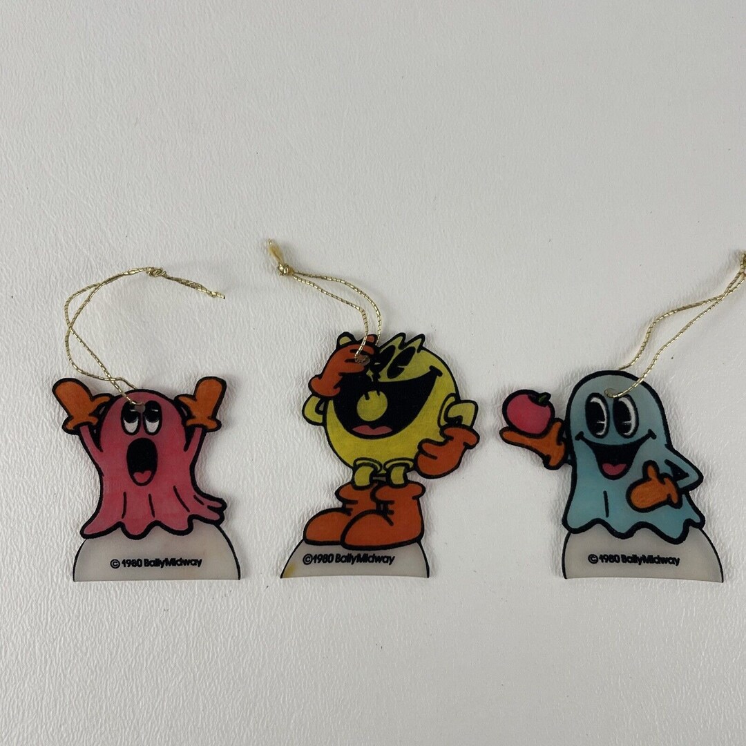 Shrinky Dinks Pac-man Lot Christmas Ornaments Colorforms Vintage 1980 ...