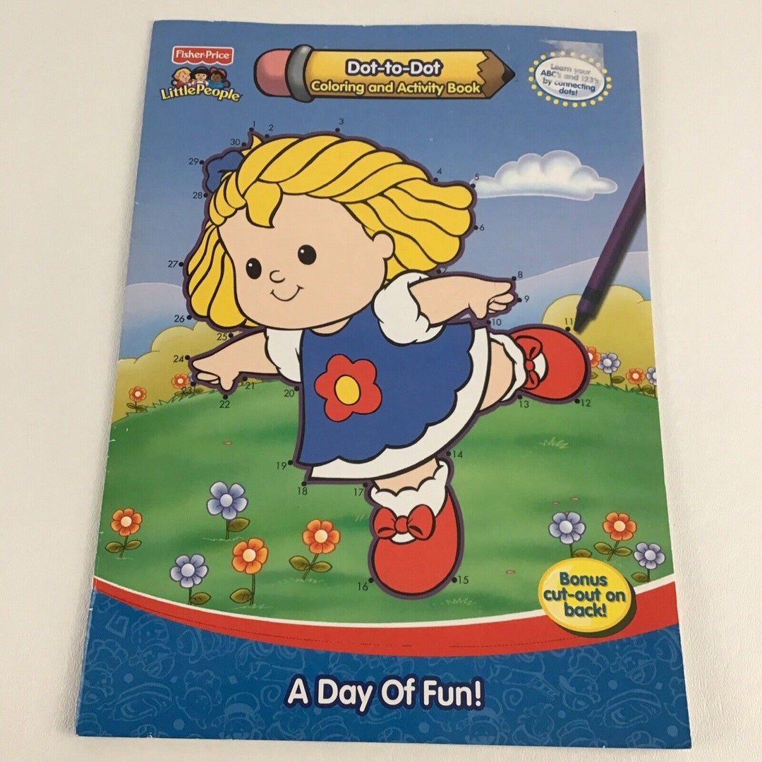 Fisher Price Little People Dot to Dot Coloring Activity Book A Day of ...
