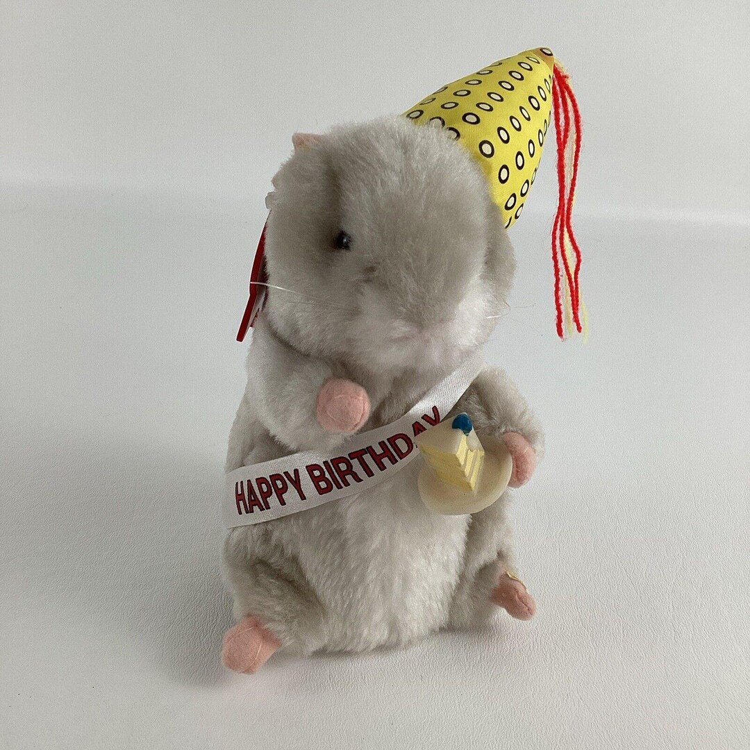 Gemmy Dancing Hamster Plush Stuffed Singing Toy Happy Birthday Novelty ...