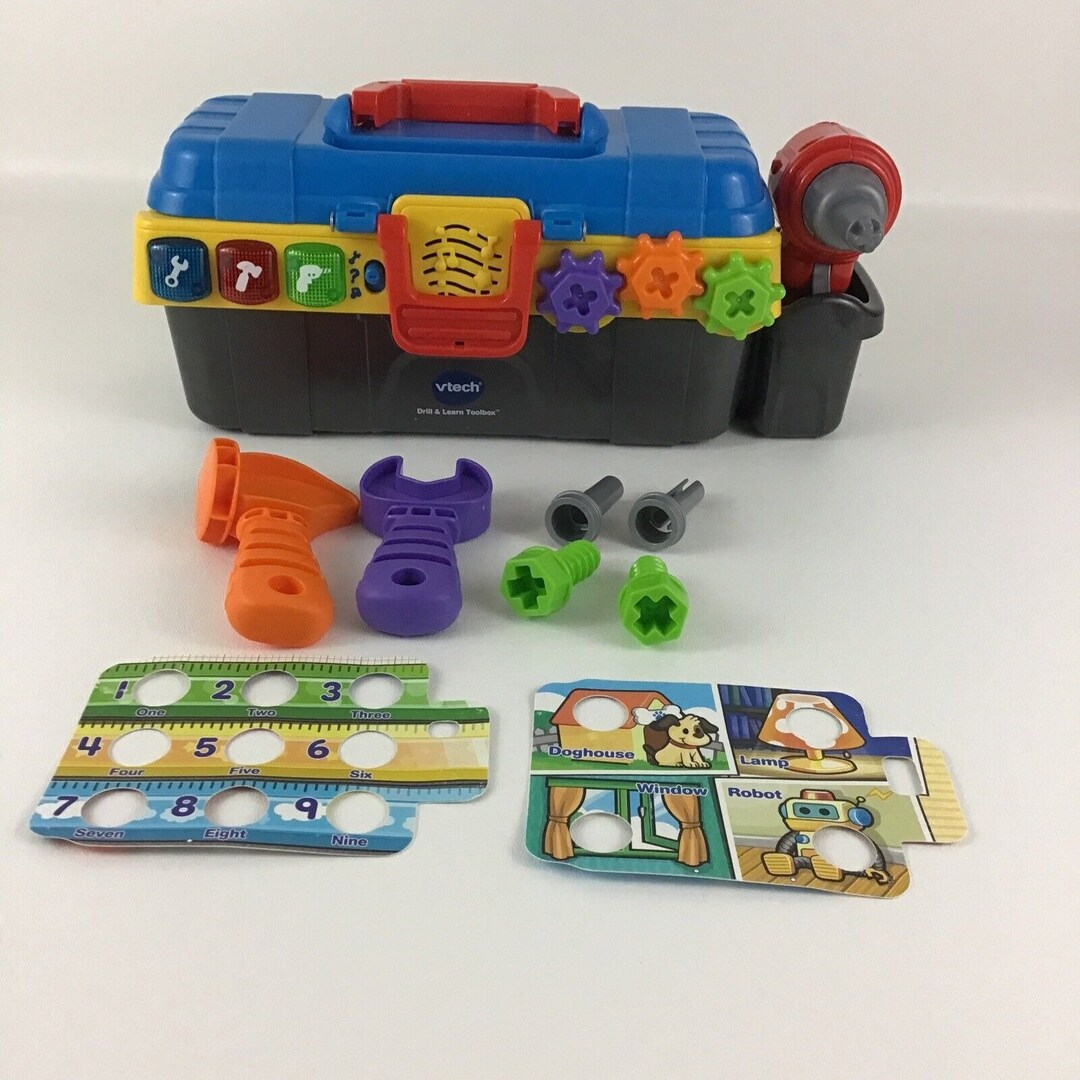 Vtech Drill & Learn Toolbox Lights Sounds Musical Educational Colorful ...