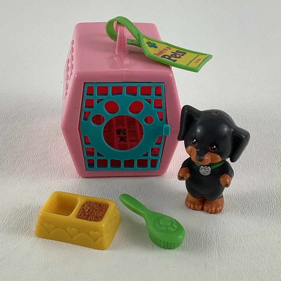 Littlest Pet Shop Perky Pup Cozy Crate Carrier Set Kenner Vintage 1992 ...