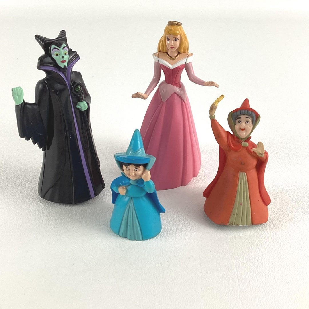 Disney Princess Sleeping Beauty Figure Aurora Fairy Flora Maleficent ...