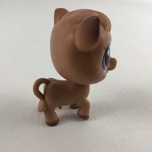 Littlest Pet Shop 160 Dairy Cow Brown Pink Purple Eyes Thirsty Pets ...