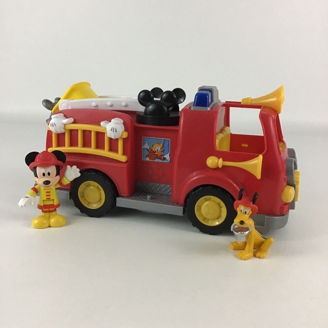 Disney Junior Mickey Mouse Fire Engine Push Along Lights Sounds Pluto ...