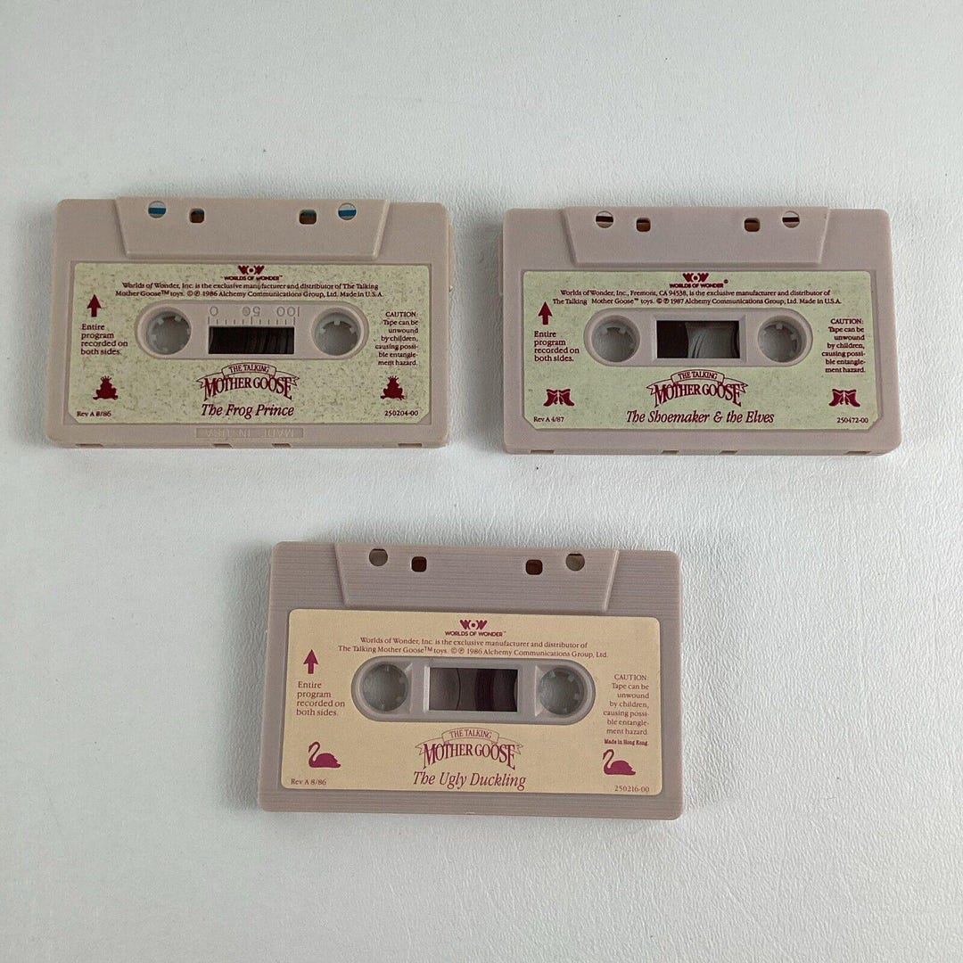 Talking Mother Goose Cassette Tape Lot Frog Prince Shoemaker Elves Ugly ...