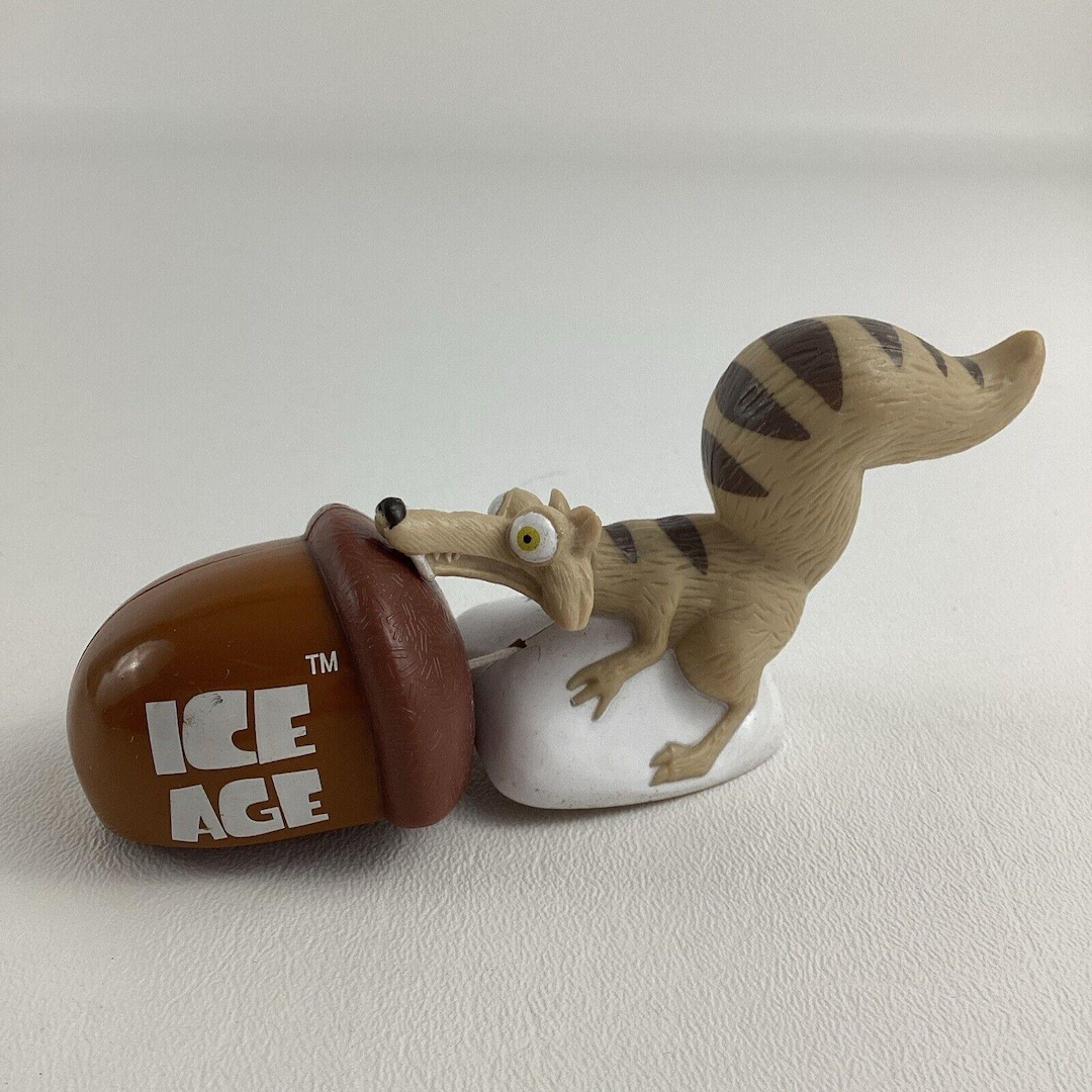 Ice Age Movie Pull String Scrat Acorn Crazy Hardees Kids Meal Toy ...