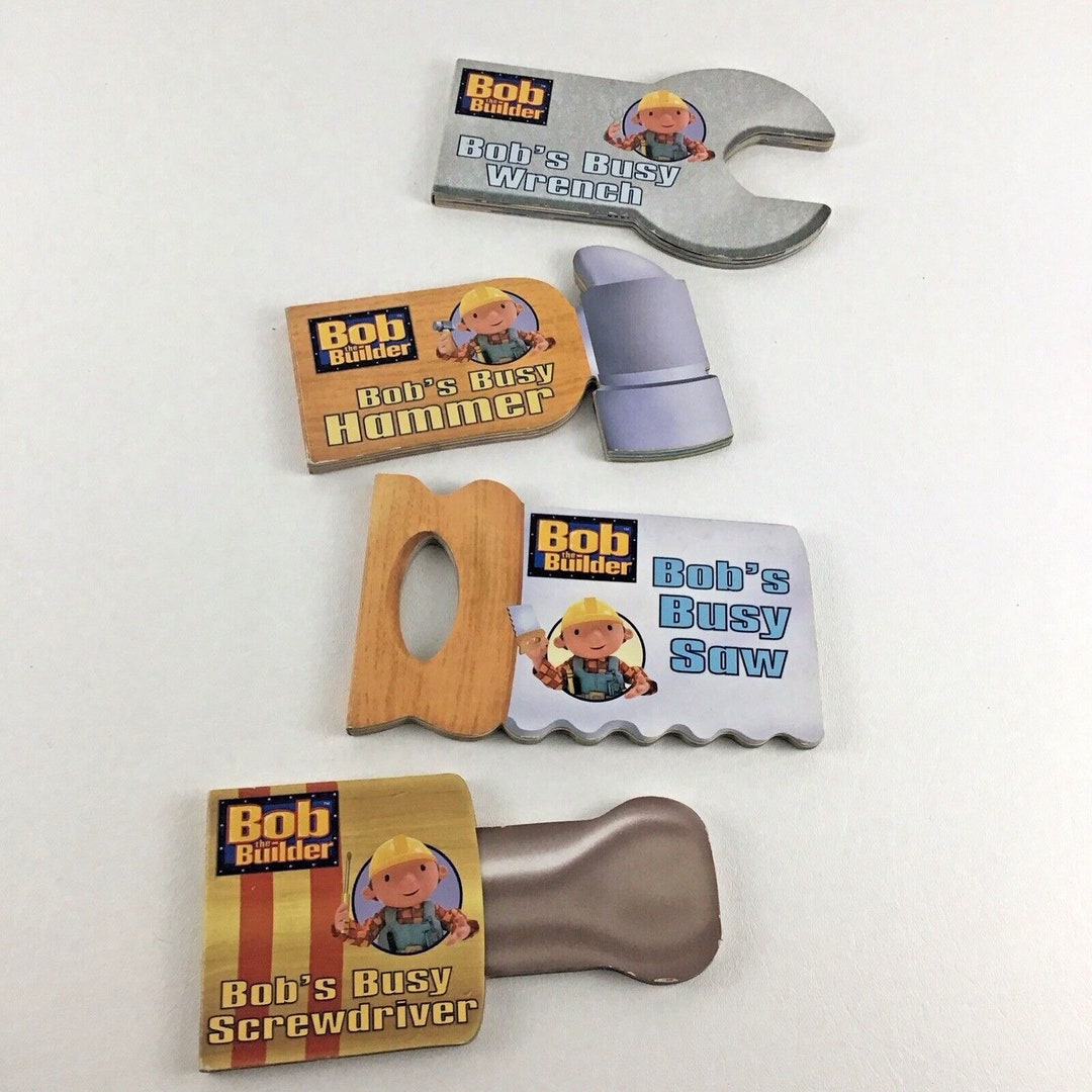 Bob the Builder Tool Board Books Wrench Hammer Saw Toolbox Lot Vintage ...