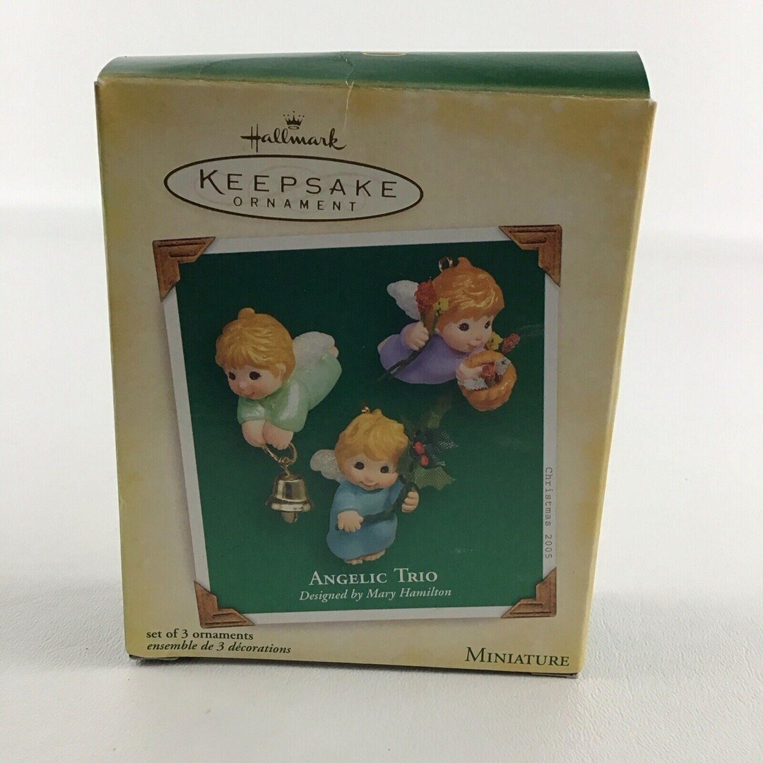 Hallmark Keepsake Christmas Tree Ornament Angelic Trio Miniature Set ...