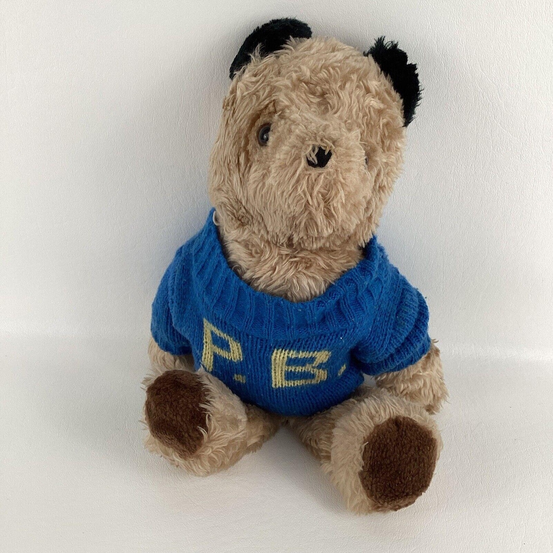 Eden Paddington Bear 13" Plush Stuffed Animal 80s Toy Sweater Teddy ...