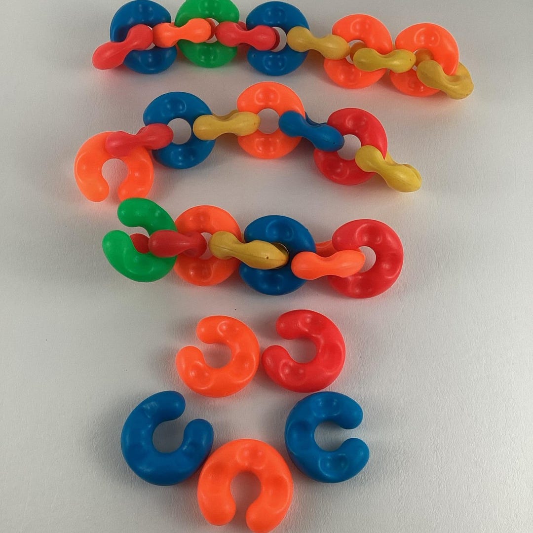 Playskool Kiddie Links Loopy Hoops Linking Ring Baby Toddler Toy ...