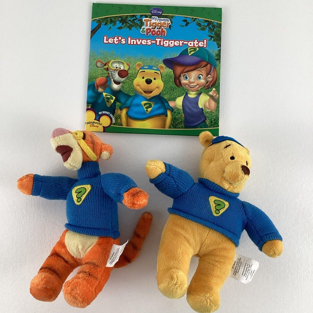 Disney My Friends Tigger & Pooh Super Sleuths Book Plush Stuffed Animal ...