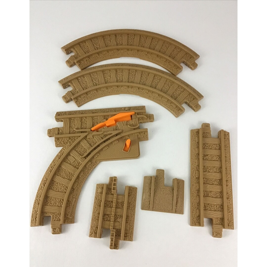 Geotrax Rail & Road System Replacement Track Pieces Brown Tan Dirt 6pc ...