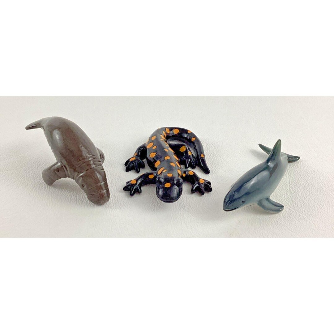 Yowie Tiger Fire Salamander Whale Manatee Realistic Animal Figure Lot ...