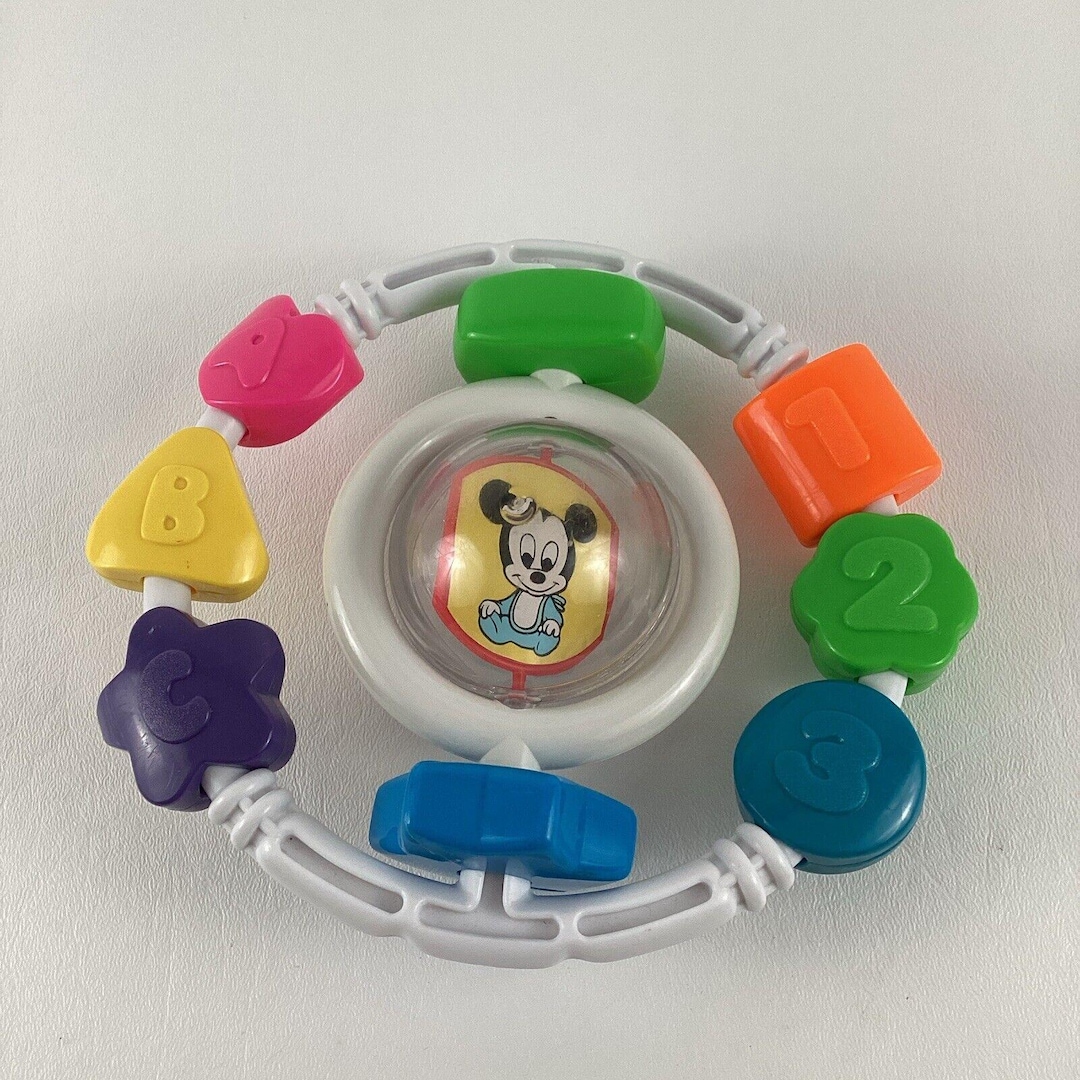 Disney Baby Mickey Mouse Minnie Spinner Rattle Activity Infant Toy ...