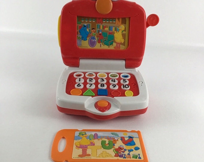 Sesame Street Elmo's Learning Fun Laptop Electronic Aid Numbers 2005 ...