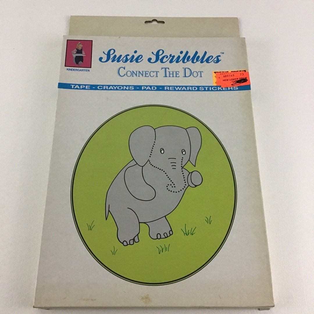 Susie Scribbles Connect the Dot Tape Crayons Pad Reward Stickers ...