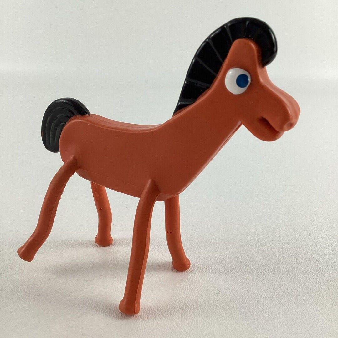 NJ Croce Gumby Pokey Bendable Figure Horse Bendy Preema Vintage Toys - Etsy