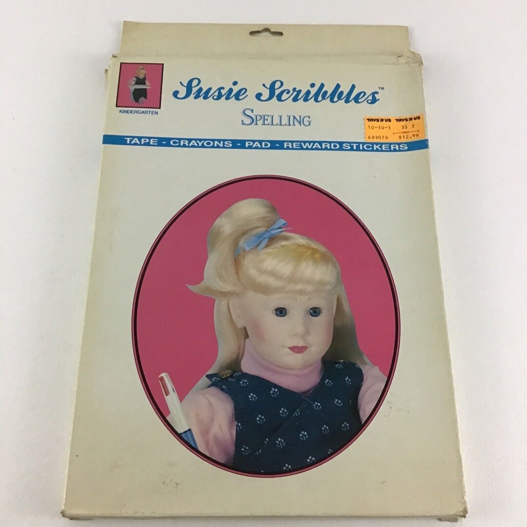 Susie Scribbles Spelling Learning Tape Crayons Pad Reward Stickers ...