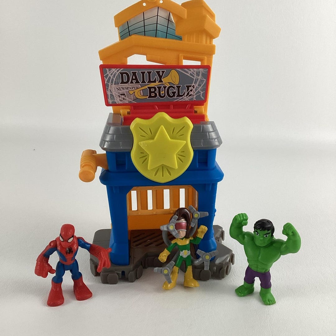 Marvel Super Hero Adventures Spider-man Web Quarters Daily Bugle Jail ...