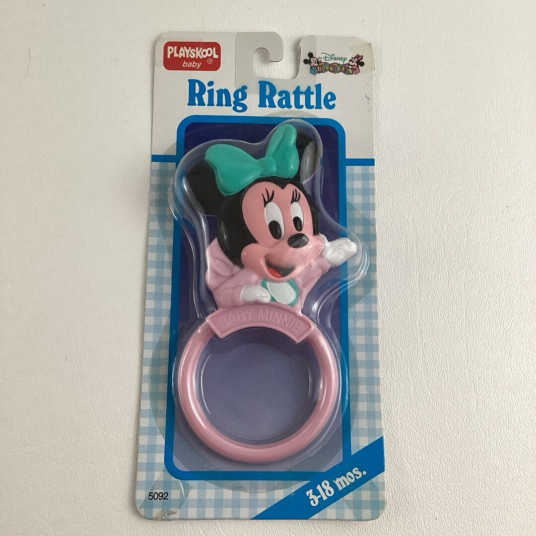 Playskool Disney Babies Minnie Mouse Pink Ring Rattle Infant Toy ...
