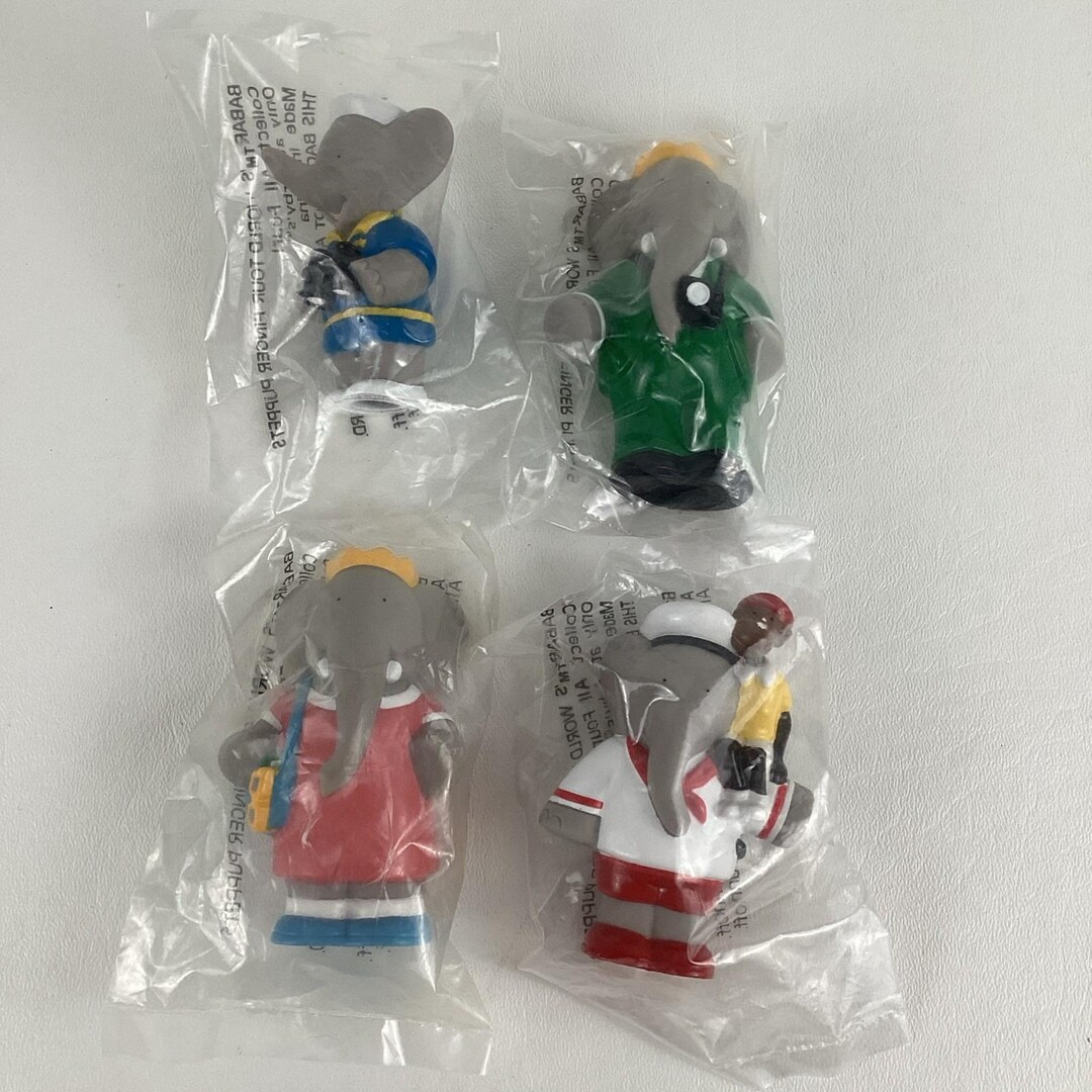 Babar World Tour Finger Puppets Arby's COMPLETE Toy Lot Set Vintage ...