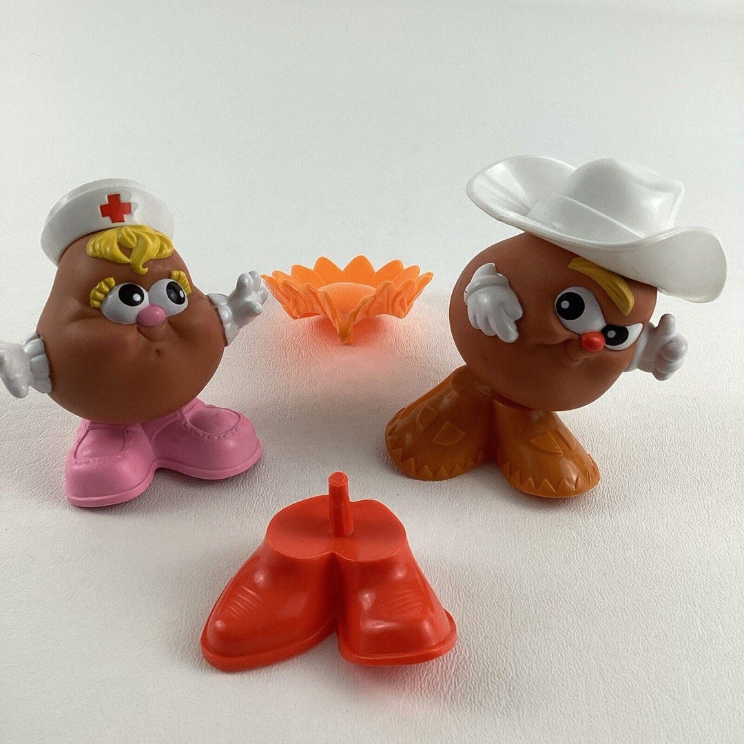 Mr. Potato Head Spud Kids Action Figure Lot Cowboy Nurse Wendy's ...