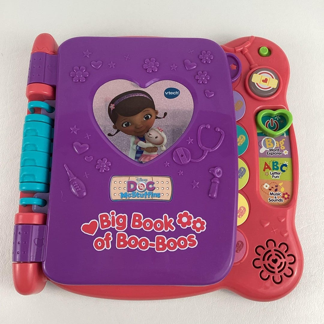 Vtech Disney Jr Doc Mcstuffins Big Book of Boo Boos Electronic Learning ...
