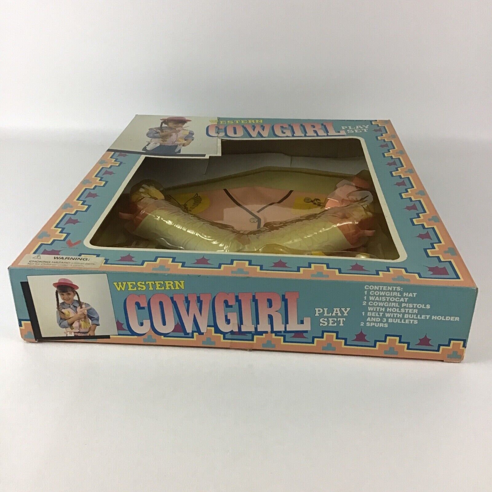 Western Cowgirl Play Set Costume Vest Hat Spurs Halloween Vintage 80s ...